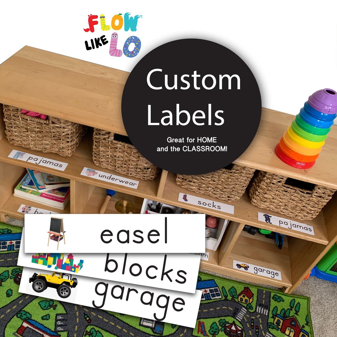 CUSTOM LABELS Kids Room Labels Classroom Labels Toy - Etsy
