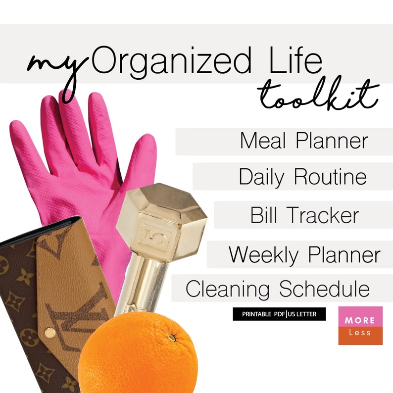 Organized Life Toolkit - Printable PDF Templates- Meal Planner / Daily ...