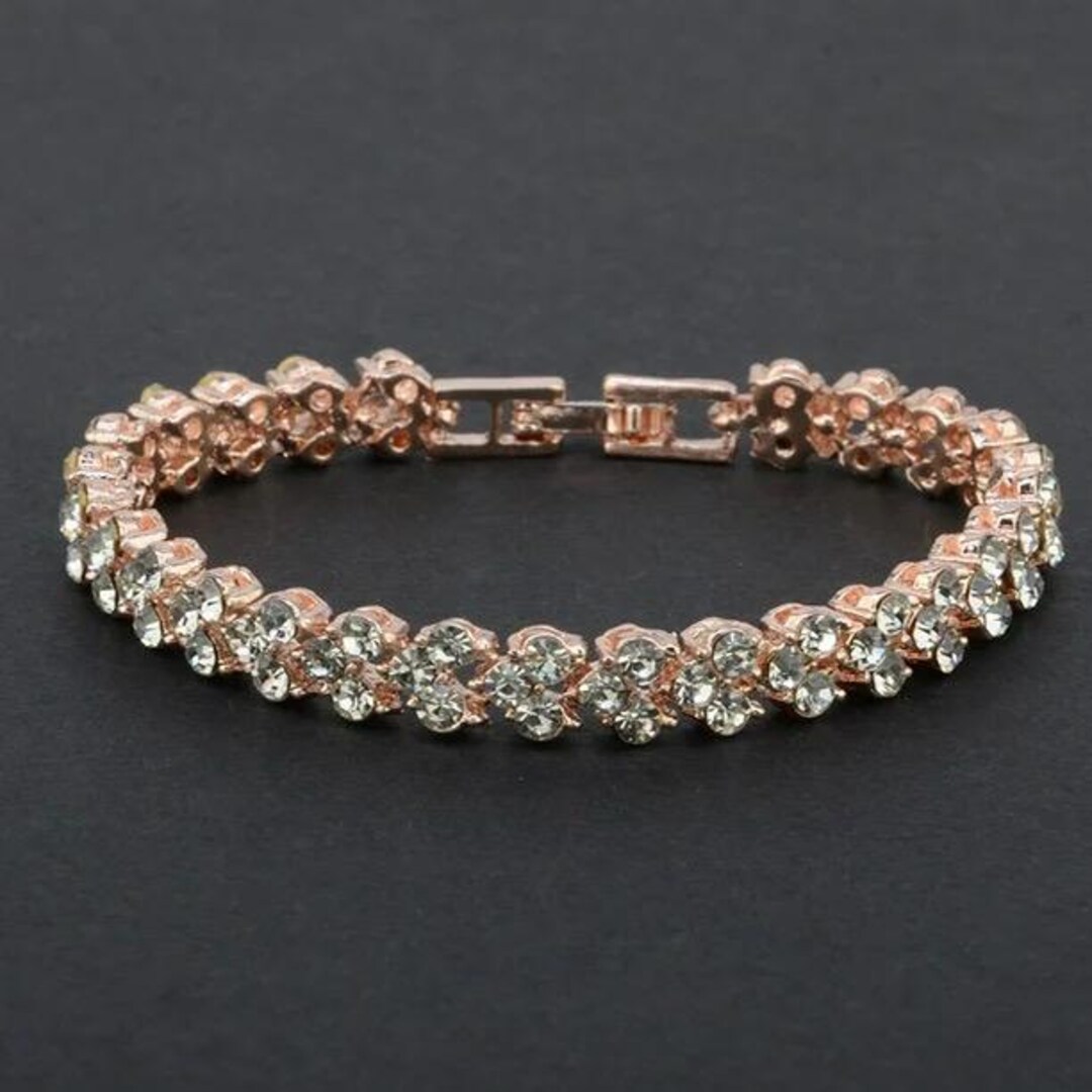 Cubic Zirconia Tennis Bracelet for Women – Gold or Silver Plated Dainty ...