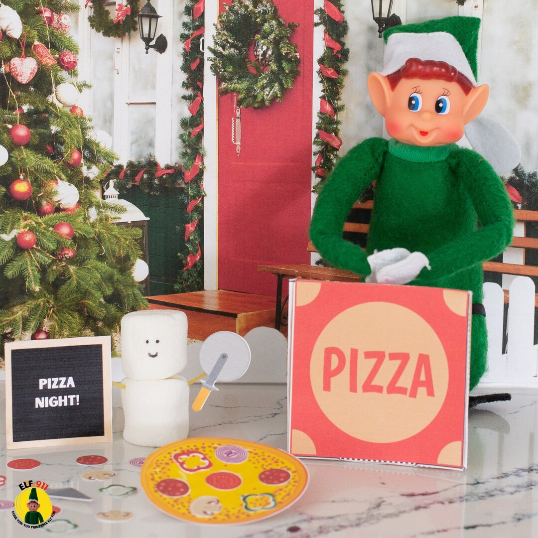 Elf 911 Printable Pizza Night Kit - Etsy