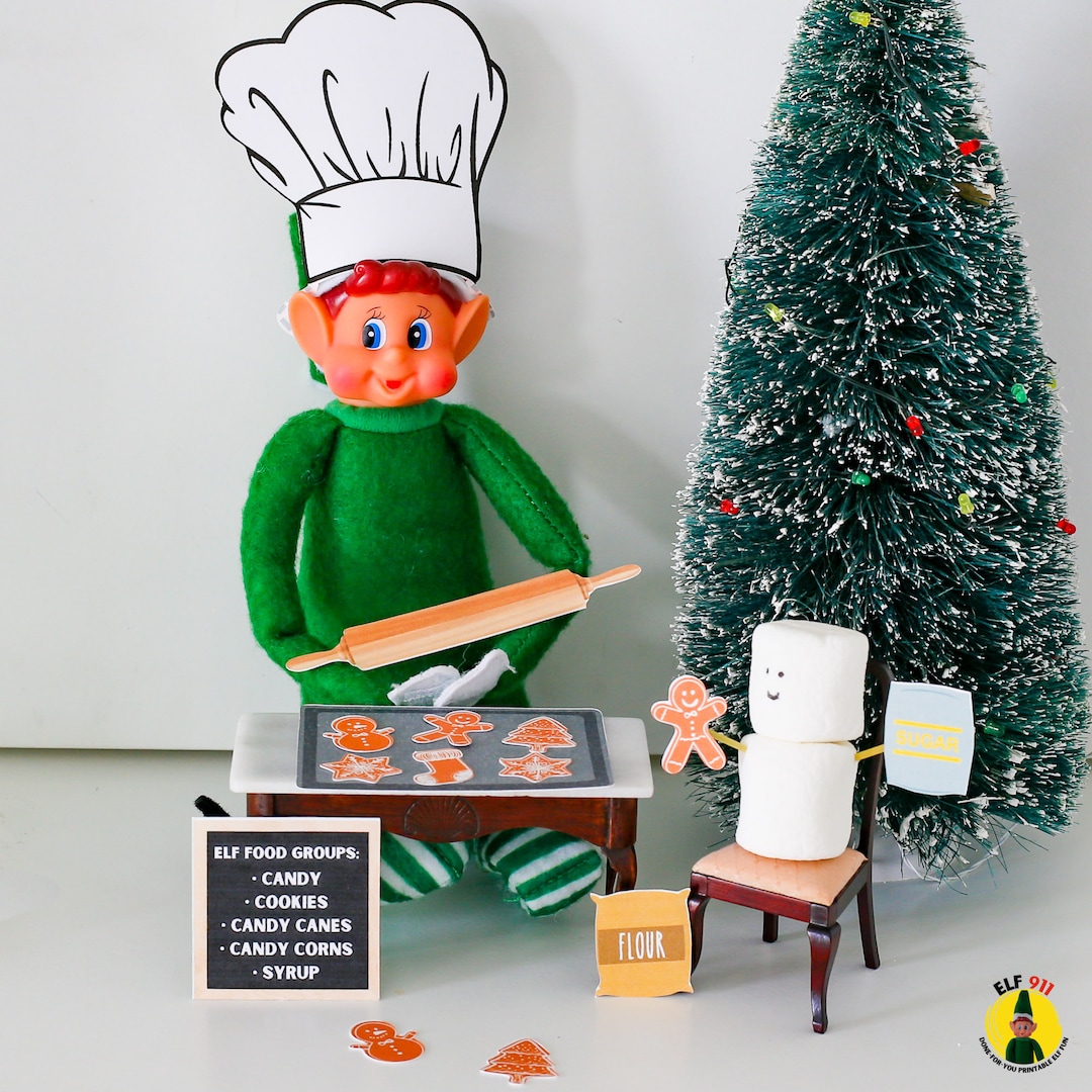 Elf 911 "gingerbread Baking Day" Printable Set - Etsy