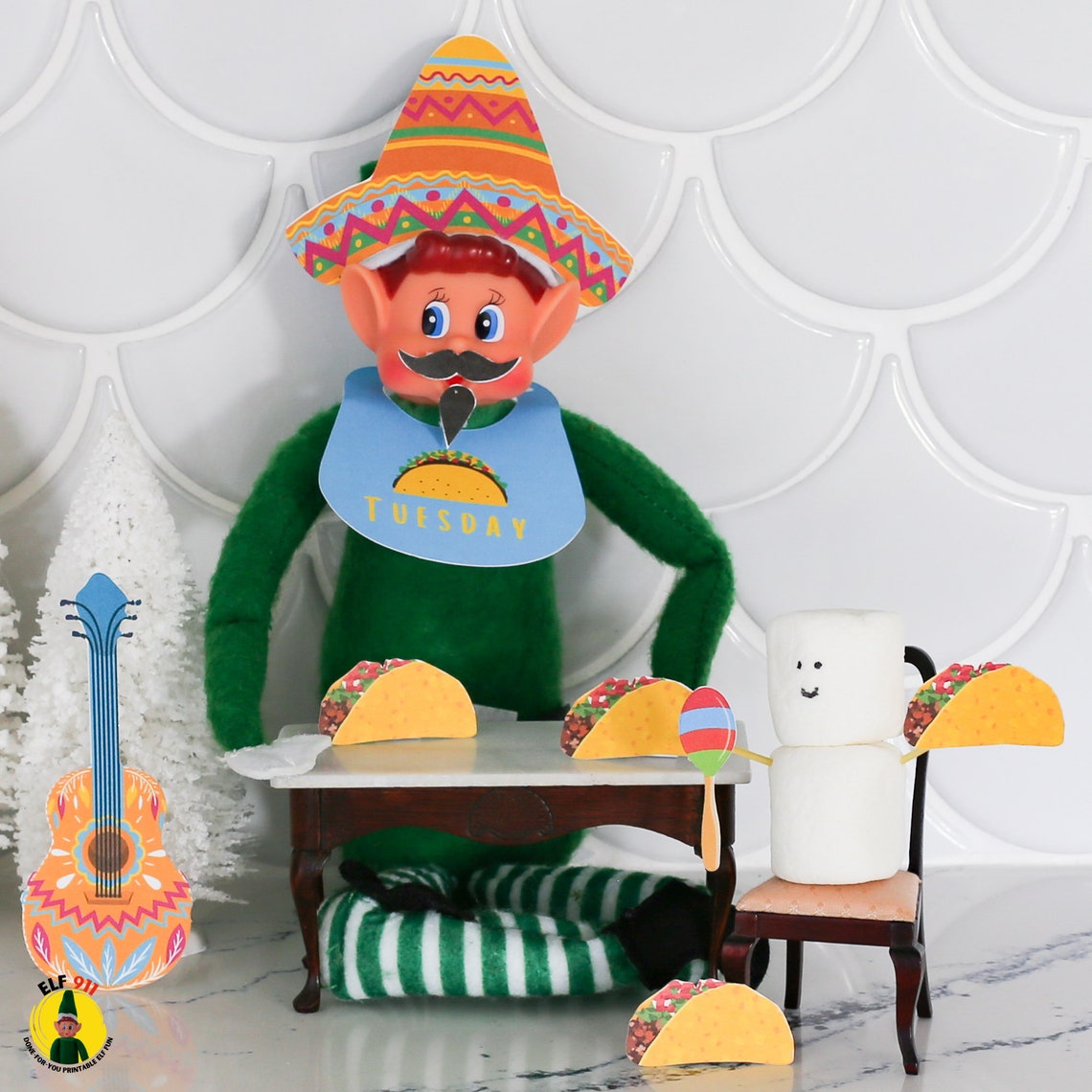 Elf 911 Printable Taco Tuesday Set - Etsy