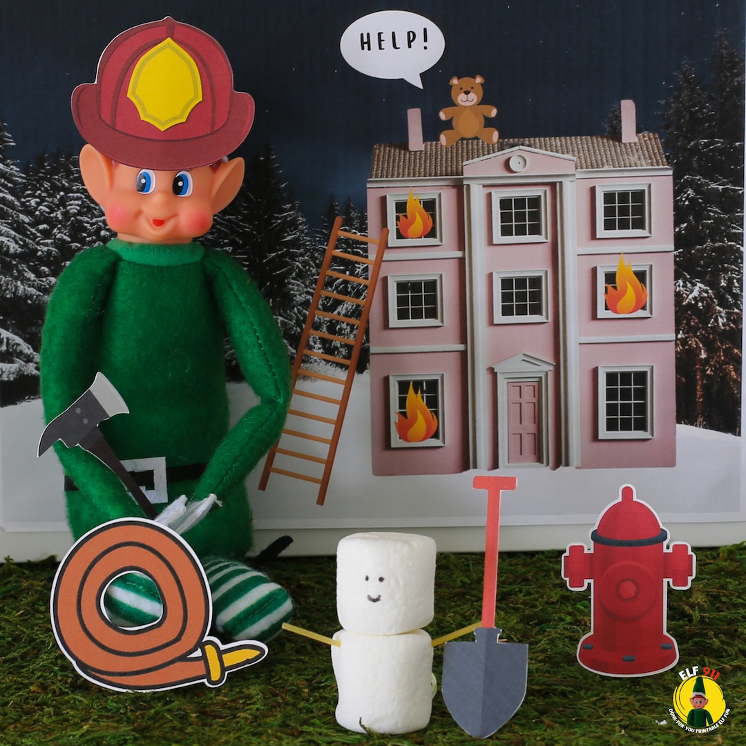 Elf 911 Printable Firefighter Play Set - Etsy