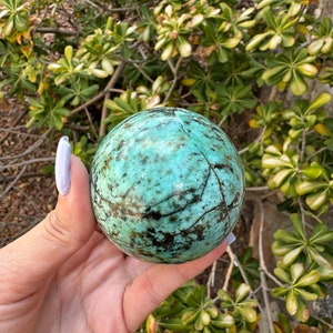 African Turquoise Sphere | High Quality African Turquoise| Crystals for ...