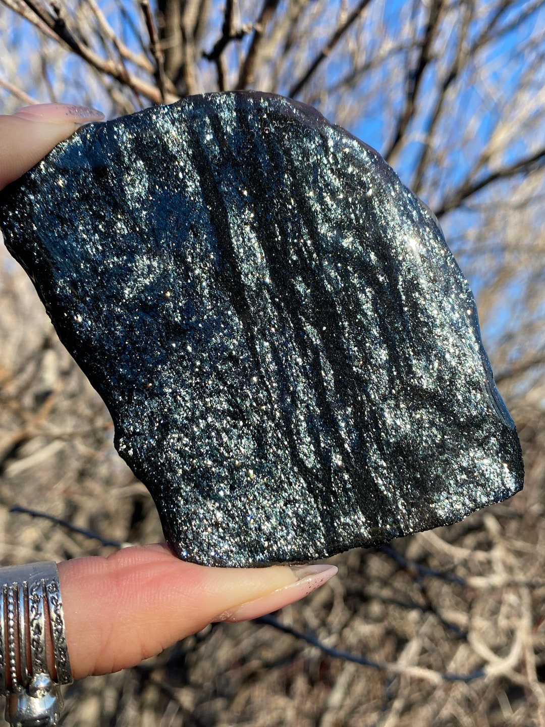 Specularite Hematite Slab | Specular Hematite | Sparkly Hematite Slab ...