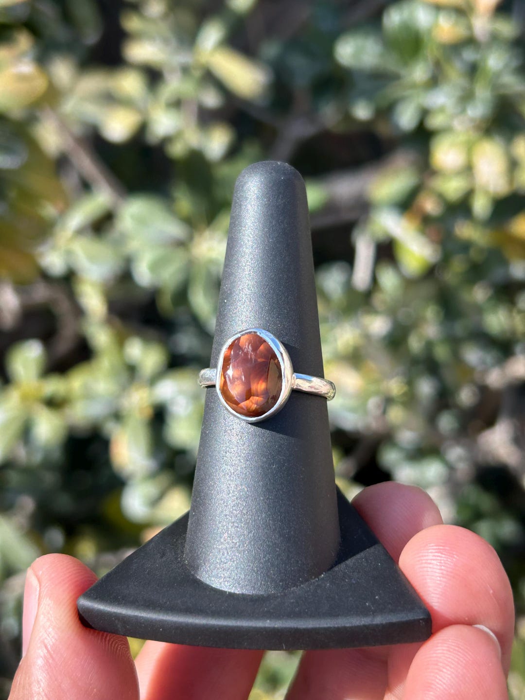 Size 8 Fire Agate Ring | Sterling Silver 925 Fire Agate Ring | Fire ...