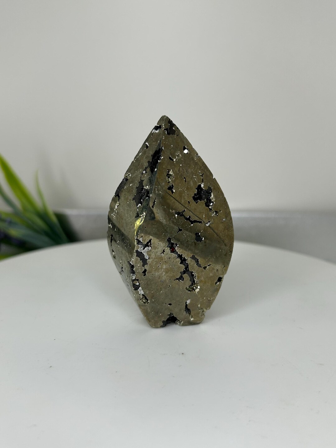 Pyrite Flame | Peruvian Pyrite | Pyrite Carving | Pyrite Crystal | No ...