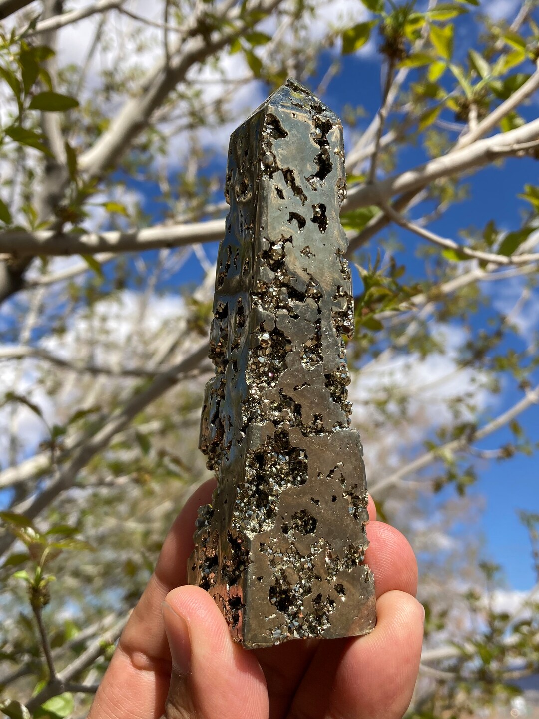 Pyrite Tower, Peruvian Pyrite Tower - Etsy