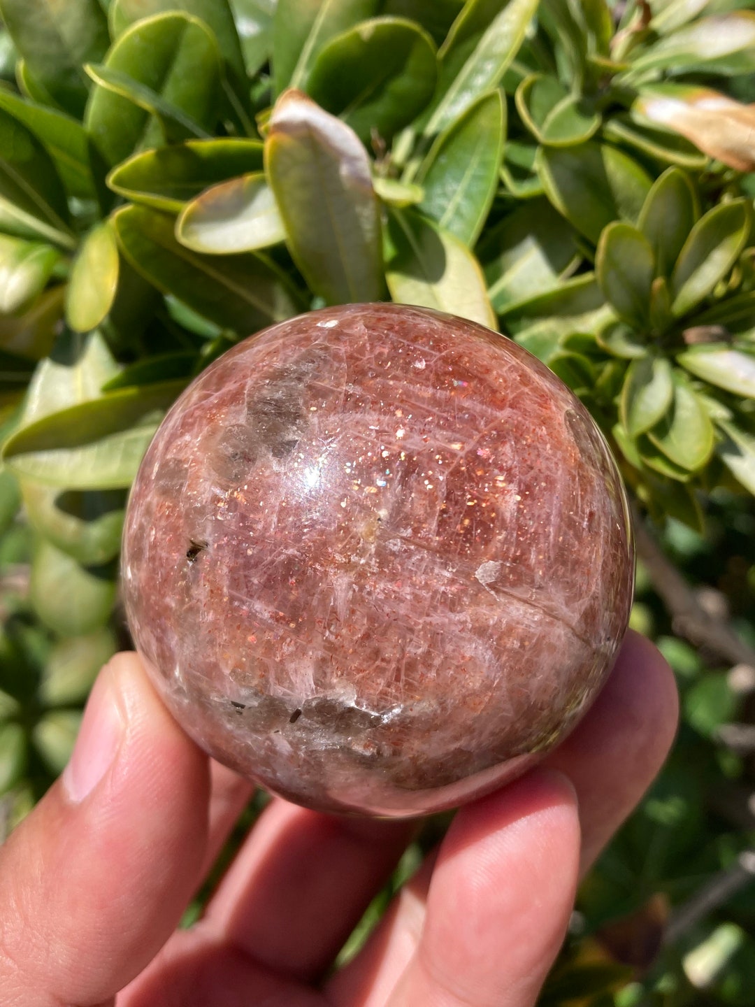 Arusha Sunstone Sphere, Confetti Sunstone Moonstone, High Quality Sunstone - Etsy