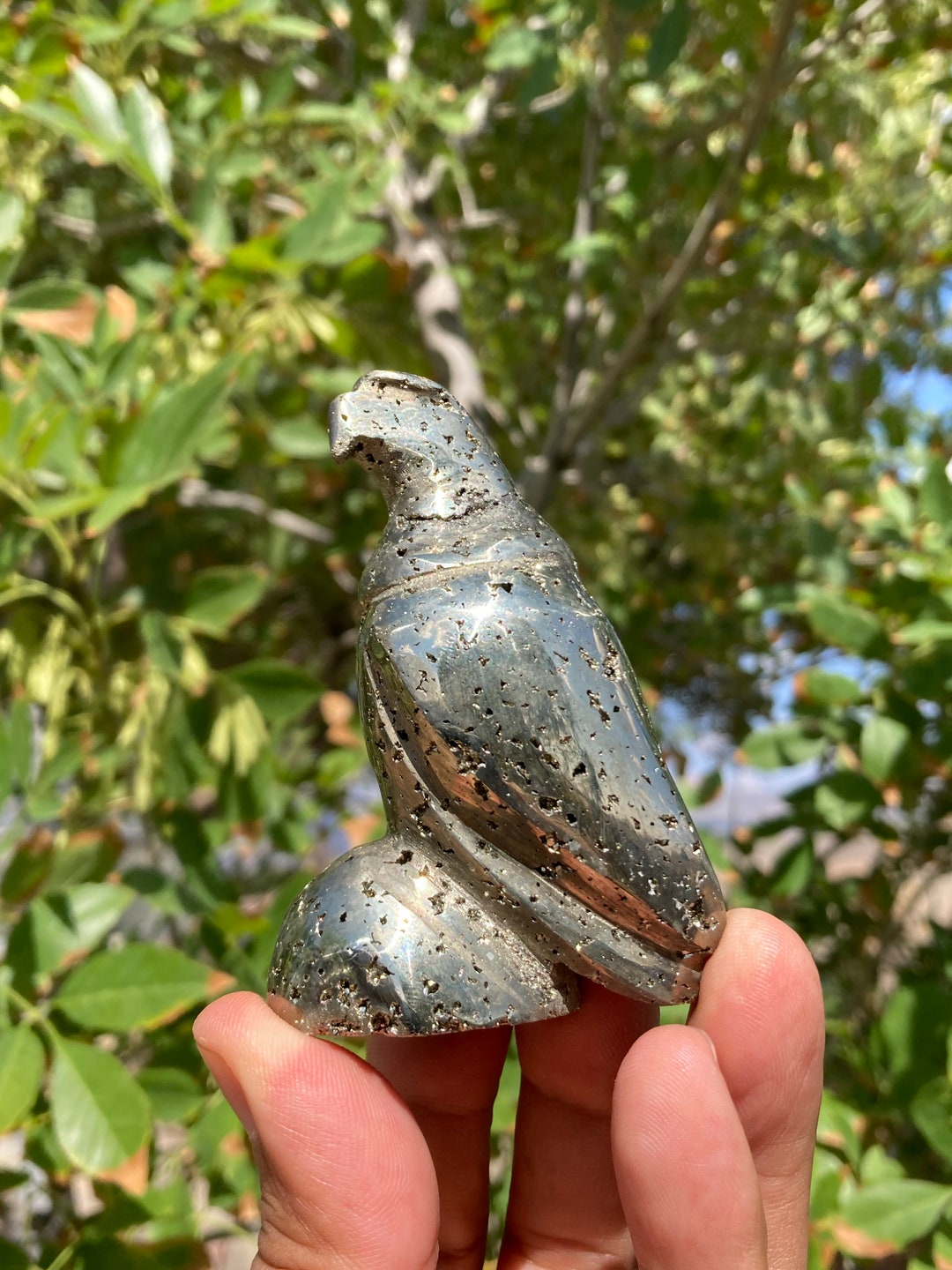 Peruvian Pyrite Eagle Carving - Etsy