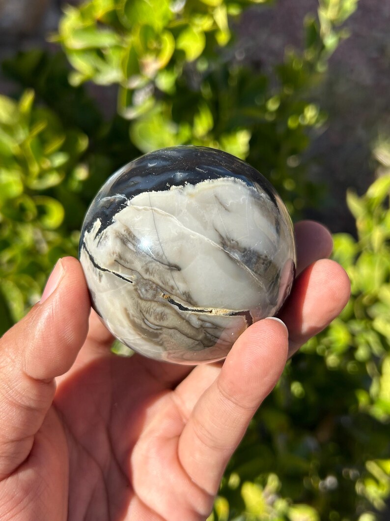 Volcano Agate Sphere | UV Reactive Sphere | Large Volcano Agate ...