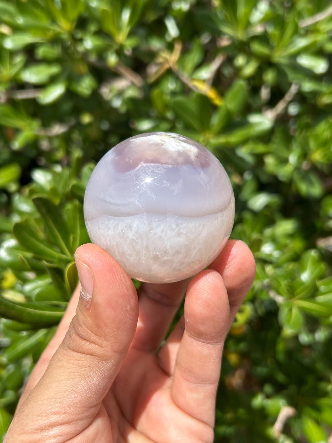 Rare Lavender Agate Sphere | Lavender Agate Crystal | Agate Carving ...