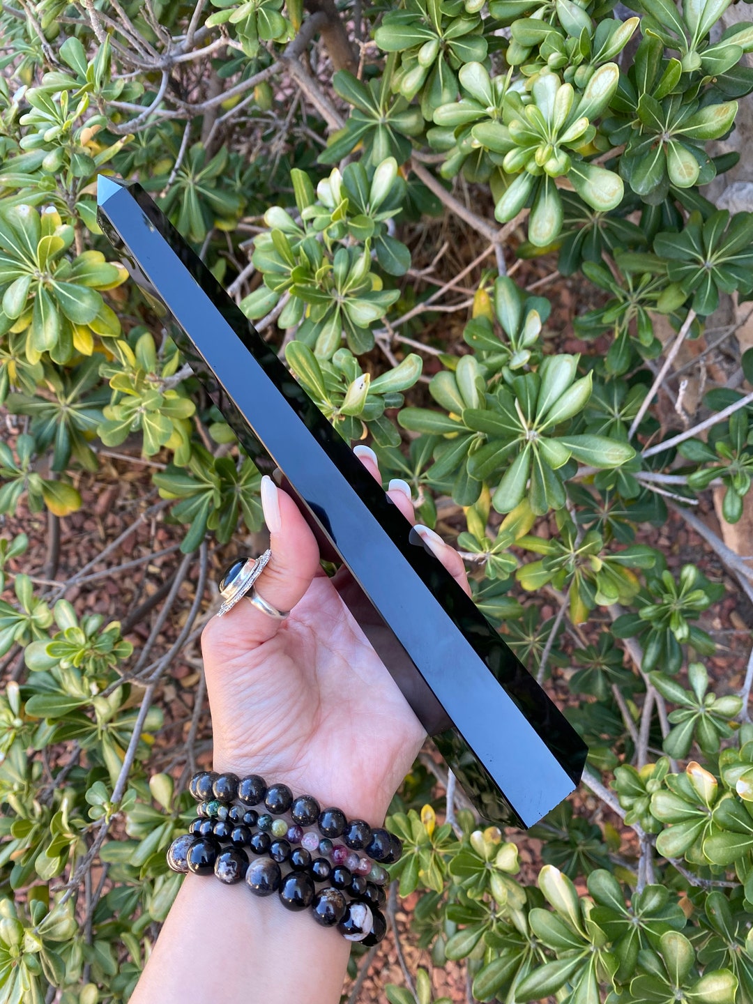 Obsidian Tower | Obsidian Home Decore | Protection Crystal - Etsy