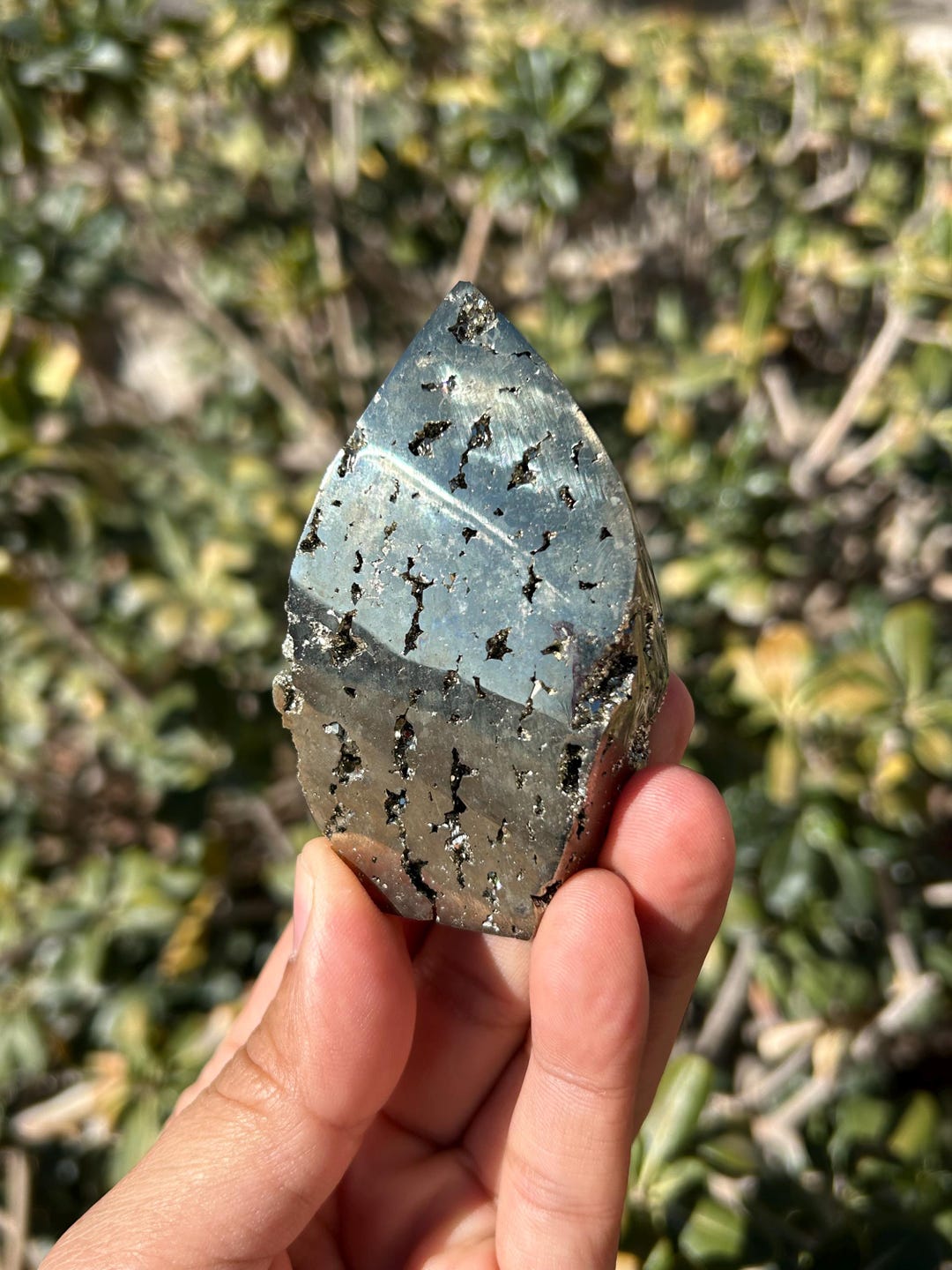 Pyrite Flame | Peruvian Pyrite | Pyrite Carving | Pyrite Crystal | No ...