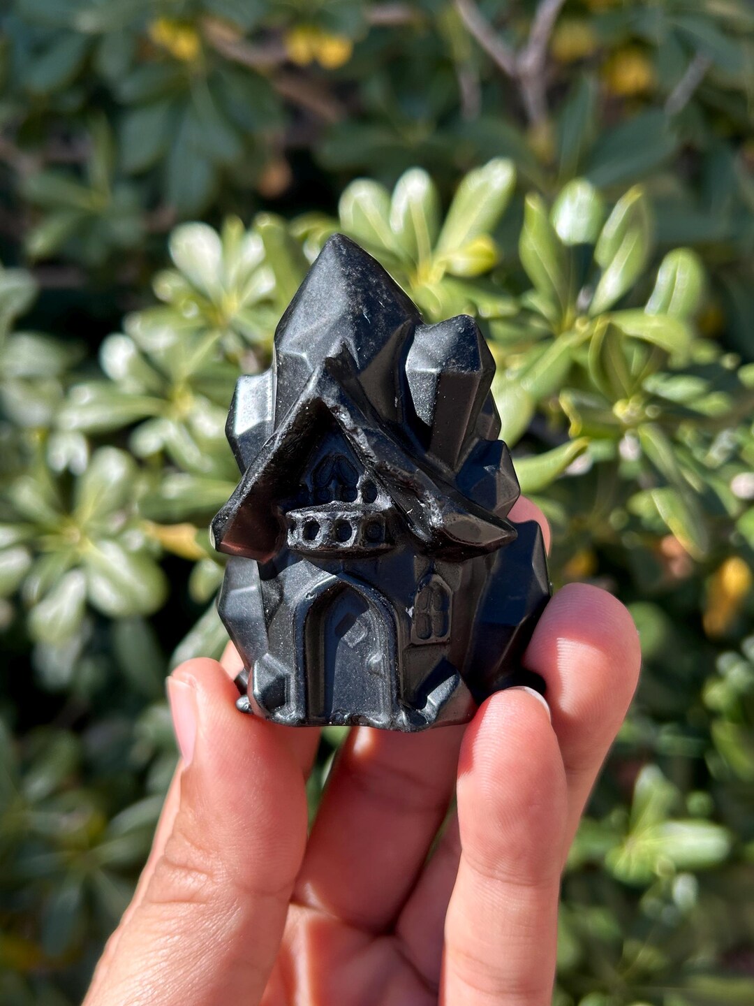 Obsidian Cluster Crystal Carving | Obsidian Carving | Obsidian Crystal ...