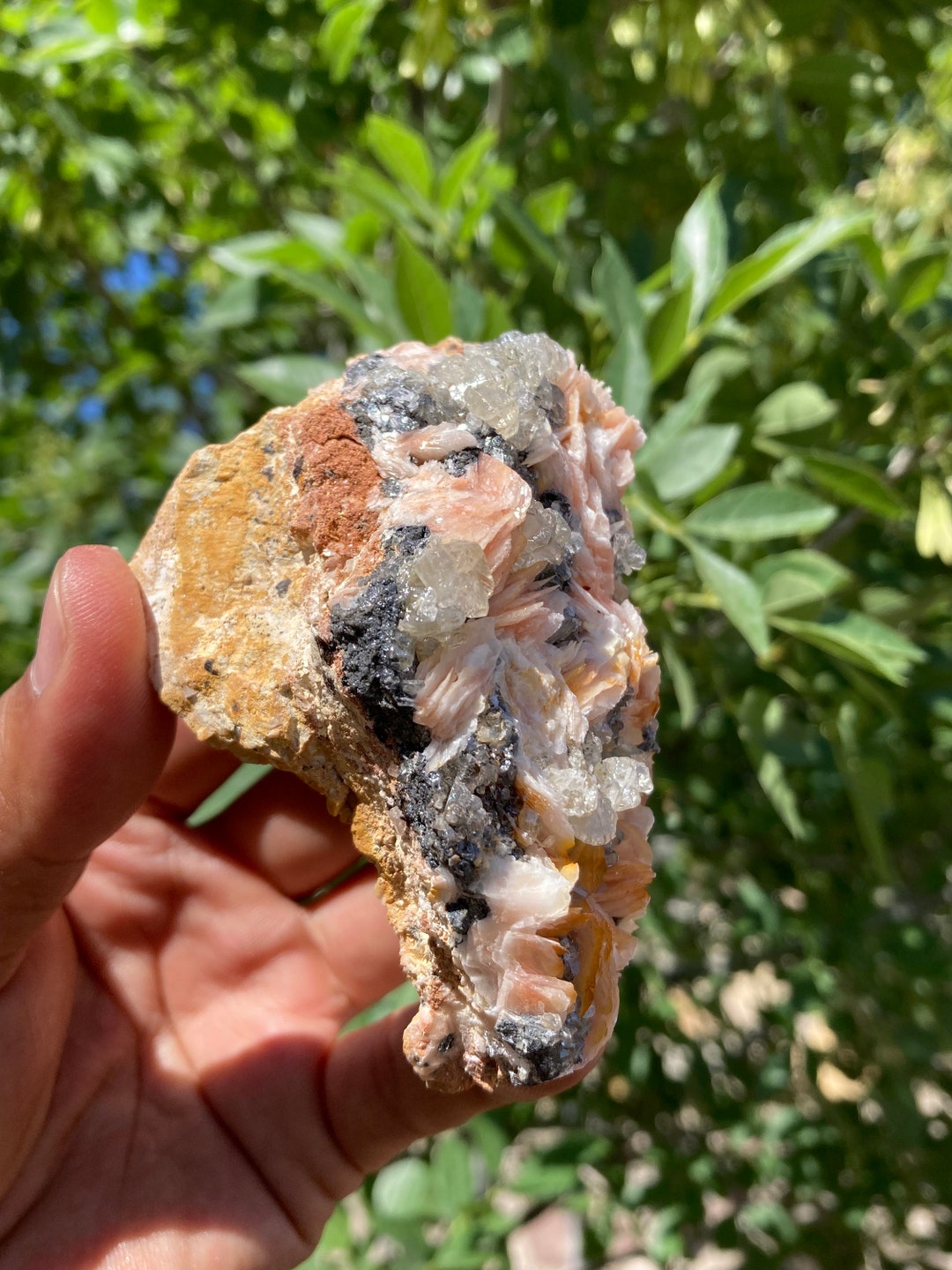 Rare Orange Barite, Cerussite & Galena From Morocco Specimen - Etsy