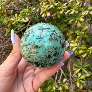 African Turquoise Sphere | High Quality African Turquoise| Crystals for ...