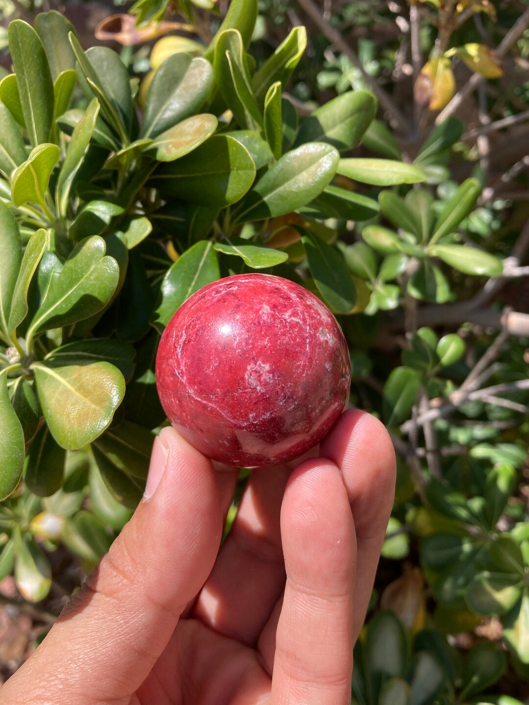 Thulite Sphere, Thulite Crystal - Etsy