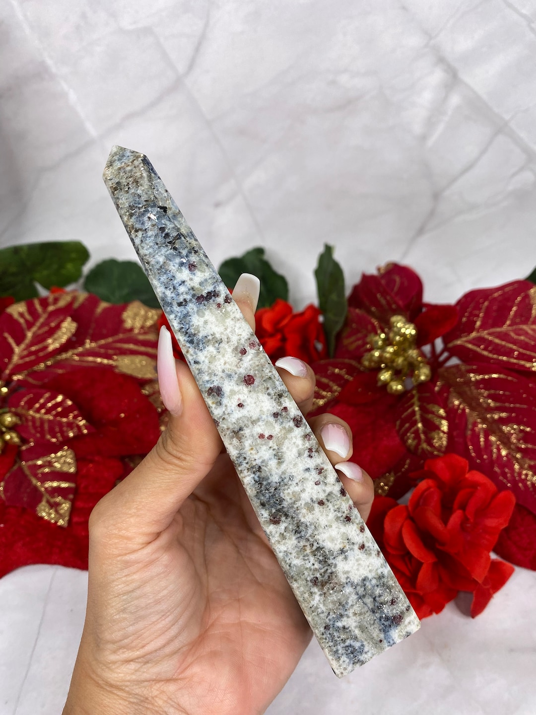 Rare Blue Tourmaline on Albite Tower, Multi Mineral Tower With Blue ...