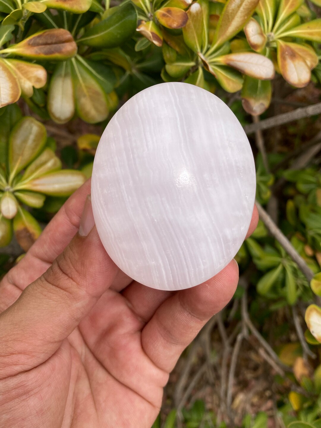 Pink Mangano Calcite Palmstone UV Reactive Mangano Calcite No 1 - Etsy