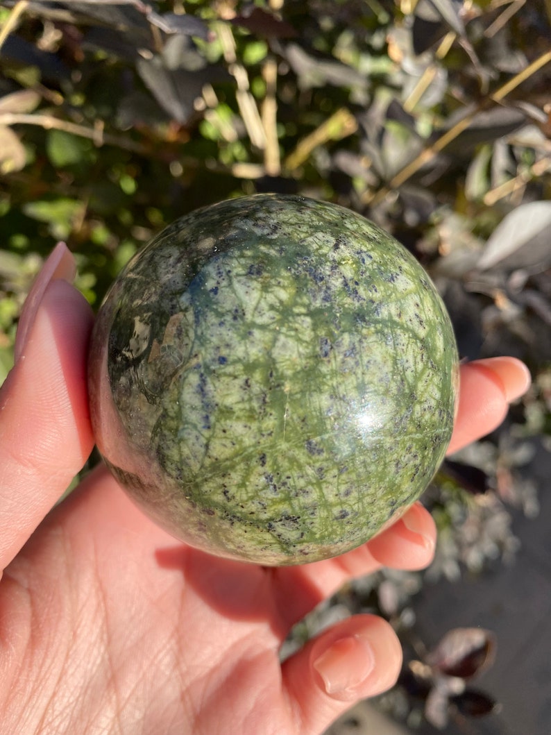 Serpentine Jade Serpentine Jade Sphere Crystals for - Etsy