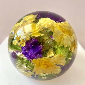 Dried Flower Sphere, Custom Bouquet Preservation, Floral Orb, Wedding ...