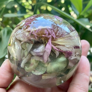 Dried Flower Sphere, Custom Bouquet Preservation, Floral Orb, Wedding ...