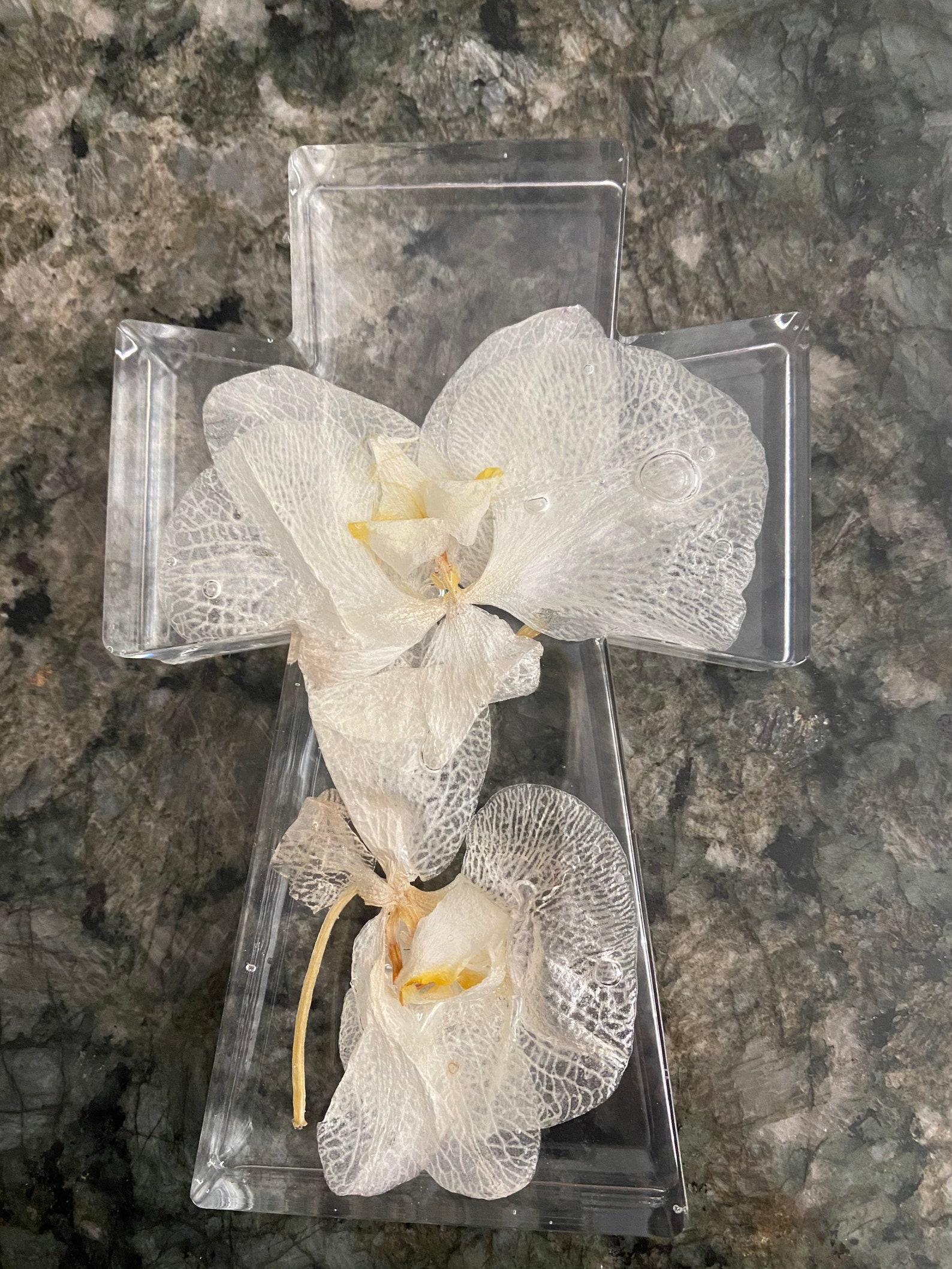 Memorial Cross Keepsake Free Standing Cross Plaque Epoxy - Etsy