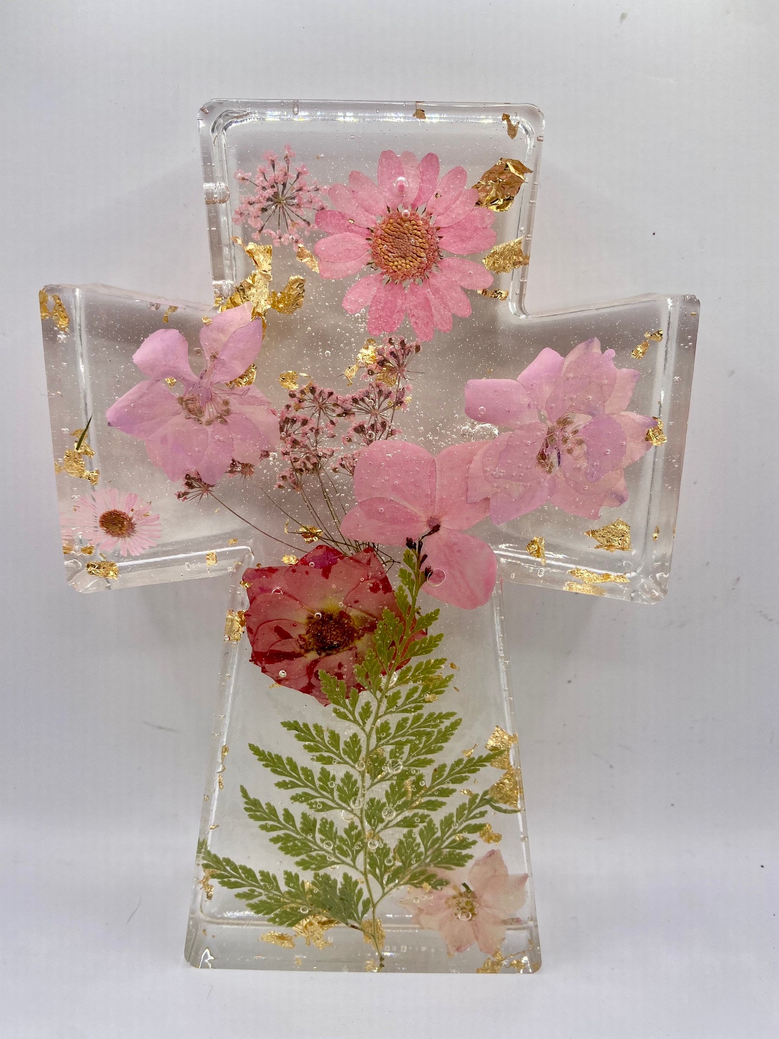 Memorial Cross Keepsake Free Standing Cross Plaque Epoxy - Etsy