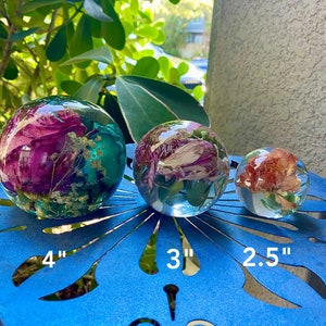 Dried Flower Sphere, Custom Bouquet Preservation, Floral Orb, Wedding ...