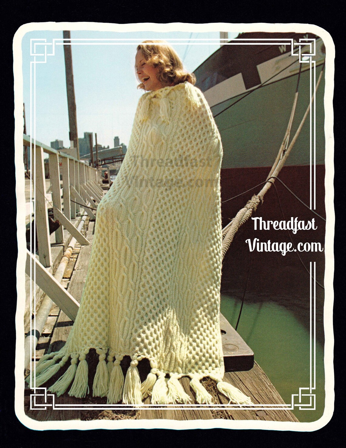 Fisherman Knit Afghan Pattern, Killarney | Digital PDF Instant Download ...