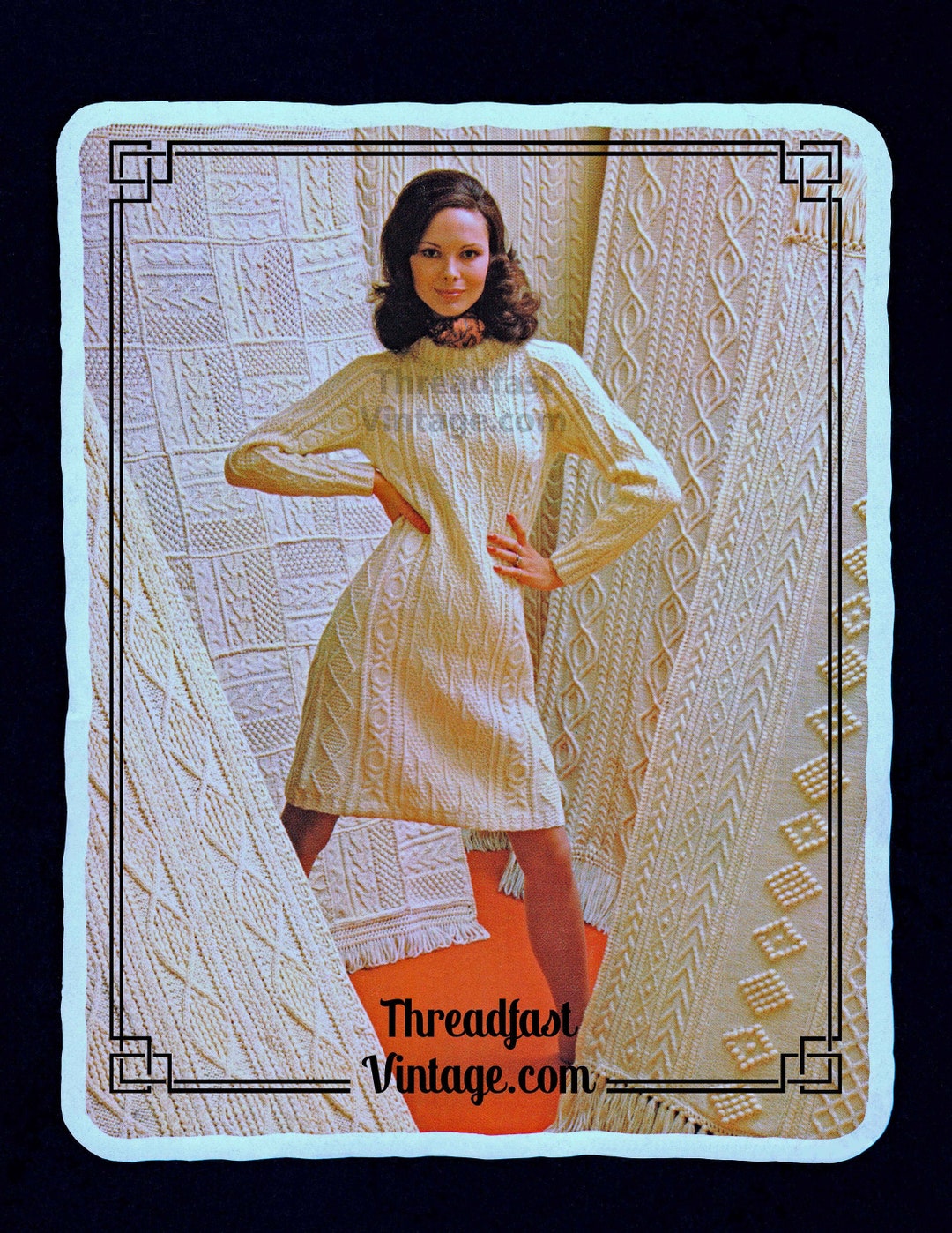 Fisherman Knit Dress Pattern, Colleen | Digital PDF Instant Download - Etsy