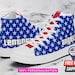 Custom USA Flag Canvas Shoes | Patriotic Sneakers for Women | Stars ...