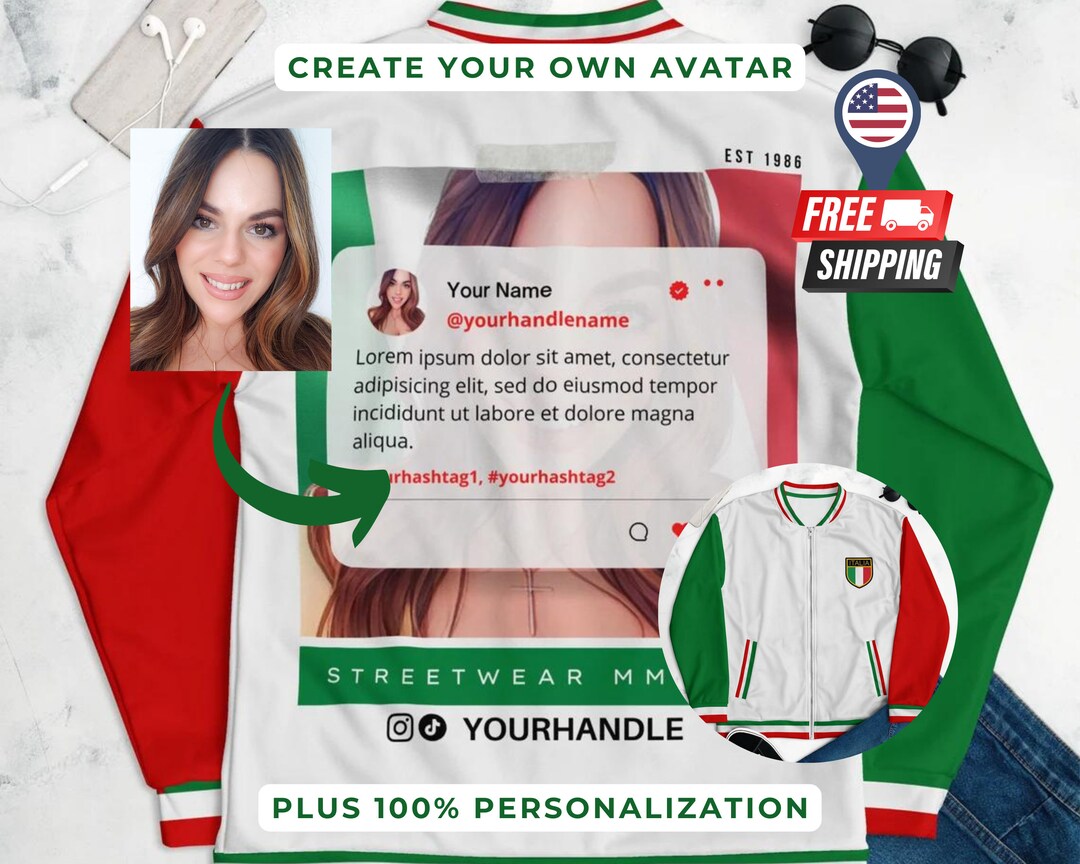Italia Pride Custom Bomber Jacket | Personalized Italy Fashion for ...