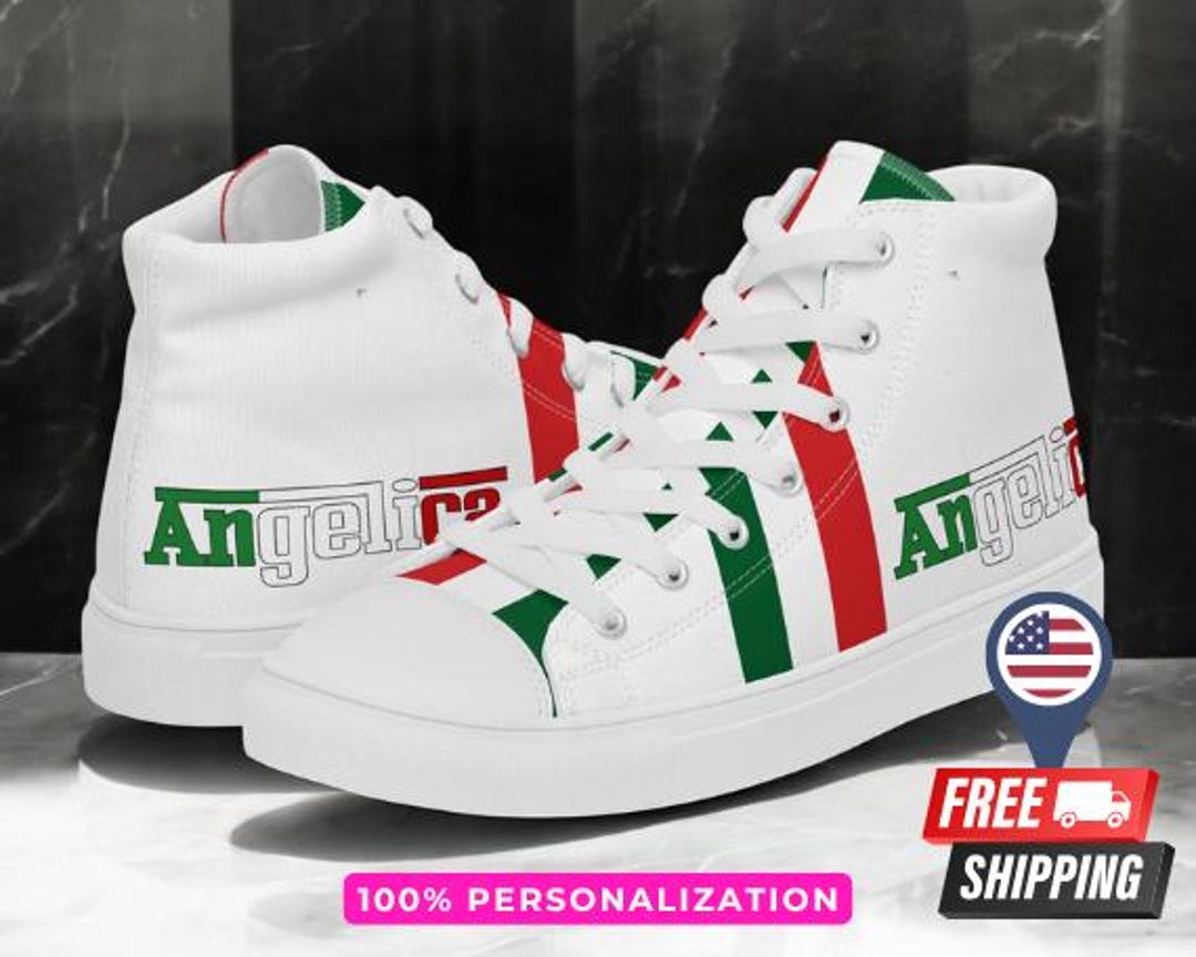 Handmade Italian High Top Sneakers for Women | Personalized Canvas ...