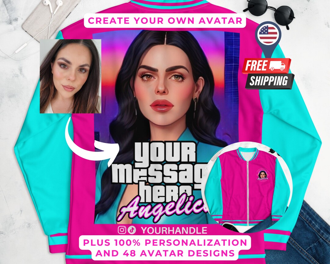 Vice City Jacket: Grand Theft Auto Jacket GTA - Etsy