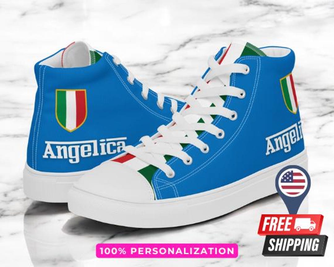 Custom Italian High Top Sneakers for Women | Personalized Canvas Shoes ...
