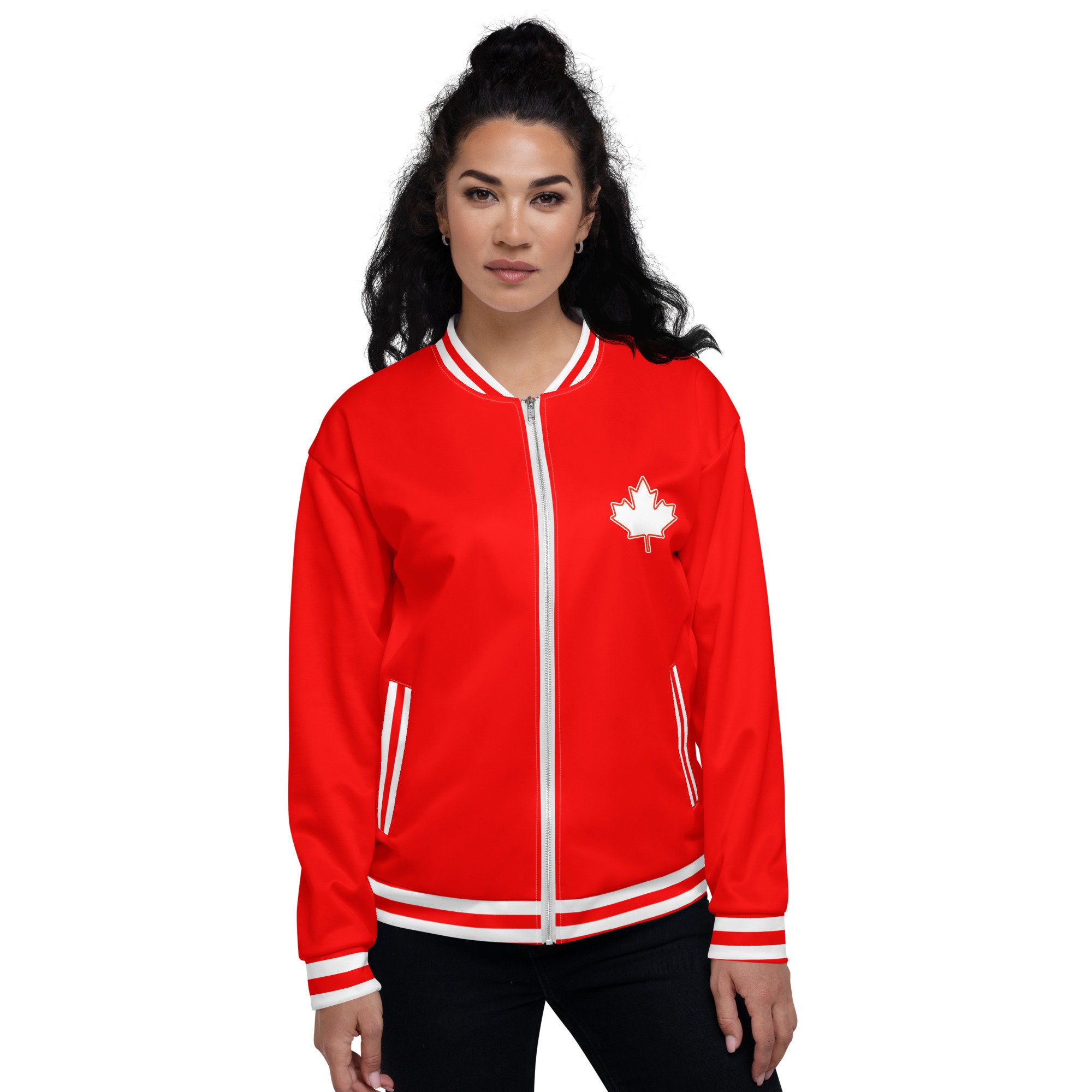 Custom Portrait Bomber Jacket, Personalized Canadian Jacket, Pro Canada ...