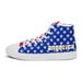 Custom USA Flag Canvas Shoes | Patriotic Sneakers for Women | Stars ...
