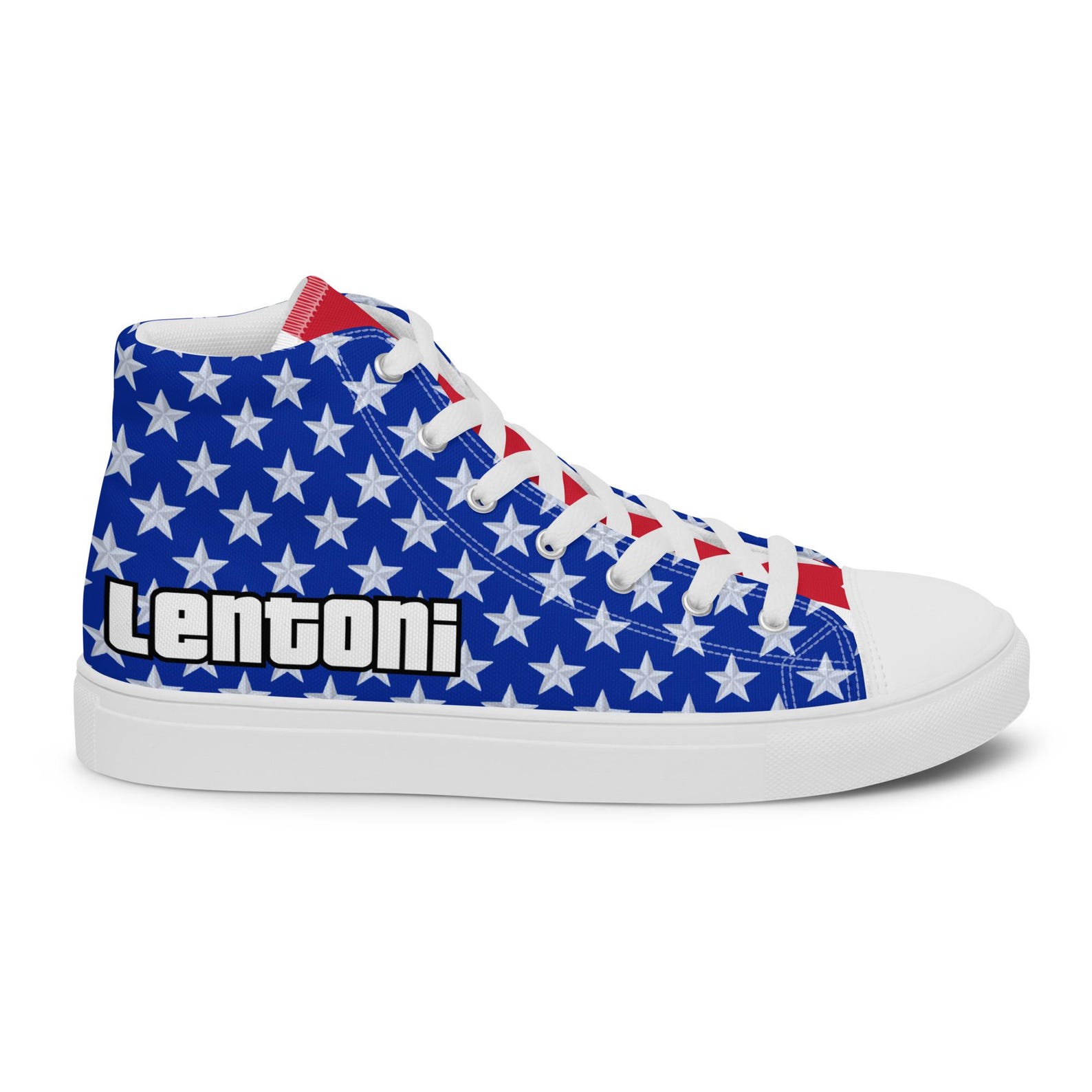 Custom USA Flag Canvas Shoes | Patriotic Sneakers for Women | Stars ...
