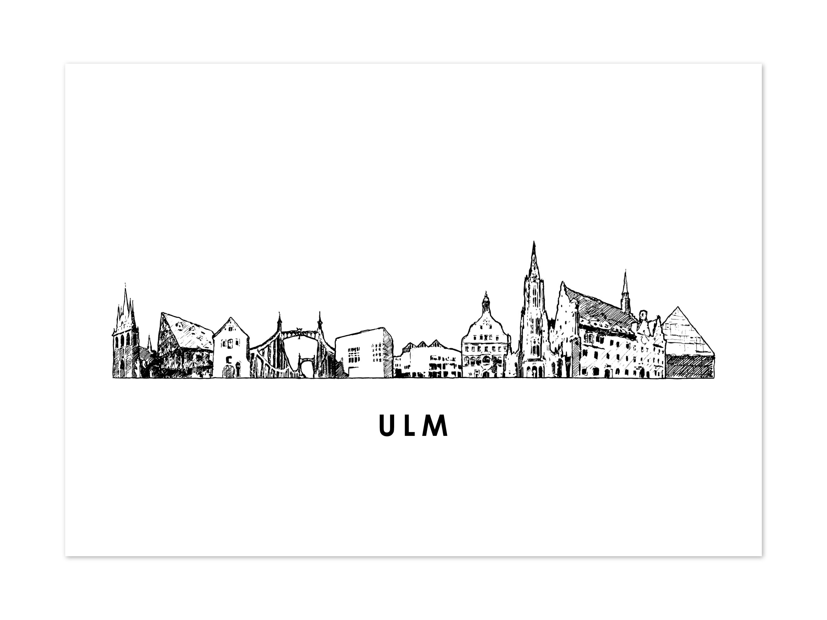 Ulm Print City Skyline Wall Art, Minimalist Poster, Germany - Etsy