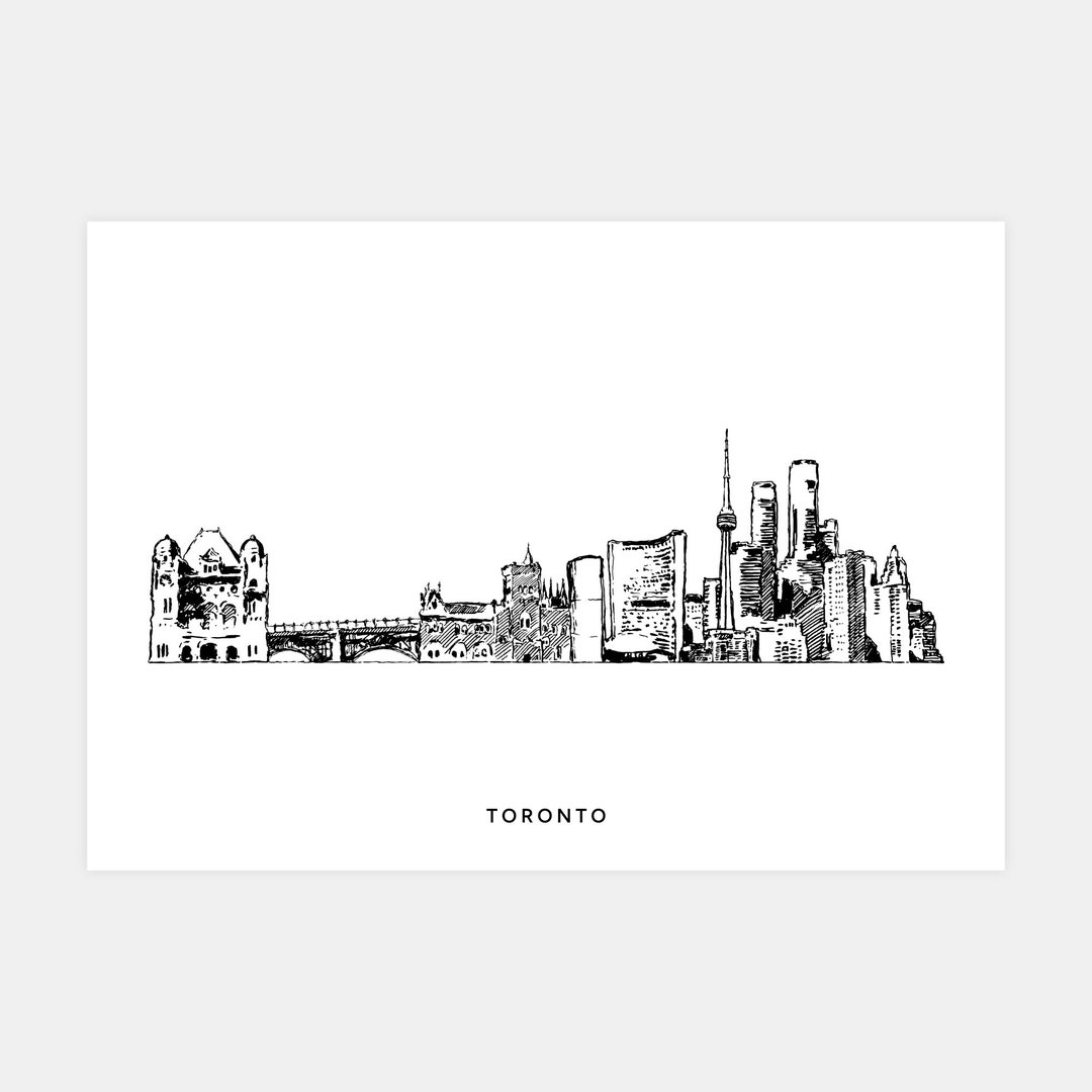 Toronto Skyline Print, Toronto Poster, Toronto Canada Wall Art - Etsy