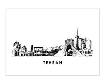 Tehran City Poster - Etsy