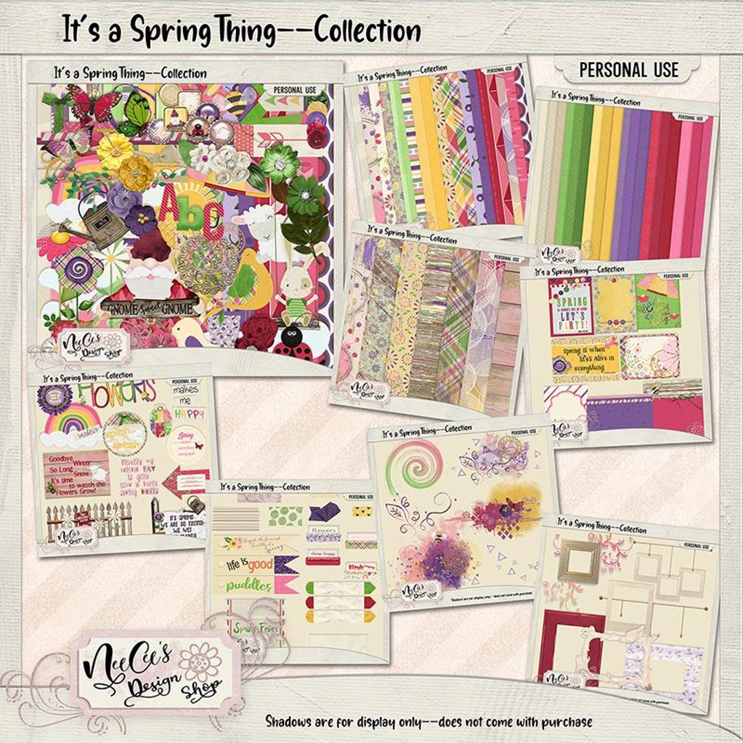 It's a Spring Thing Digital Scrapbooking Bundle - Etsy