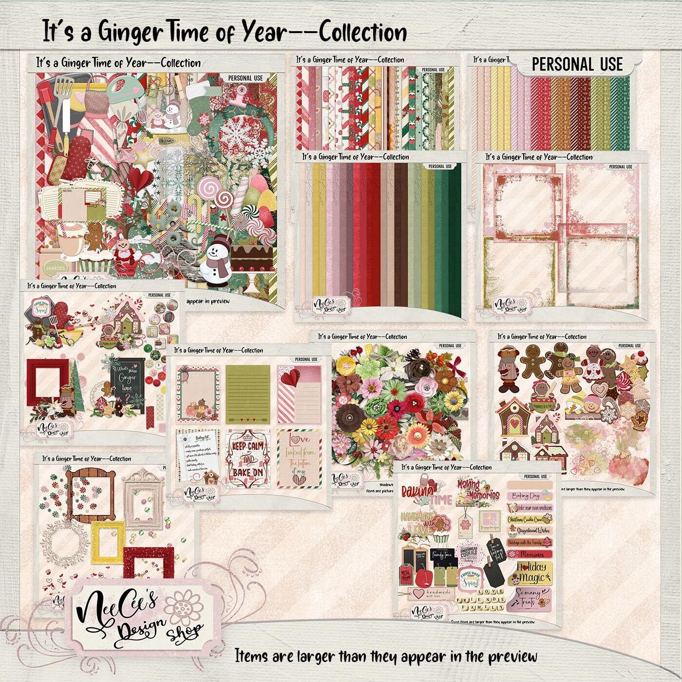 It's a Ginger Time of Year Digital Scrapbooking Bundle - Etsy