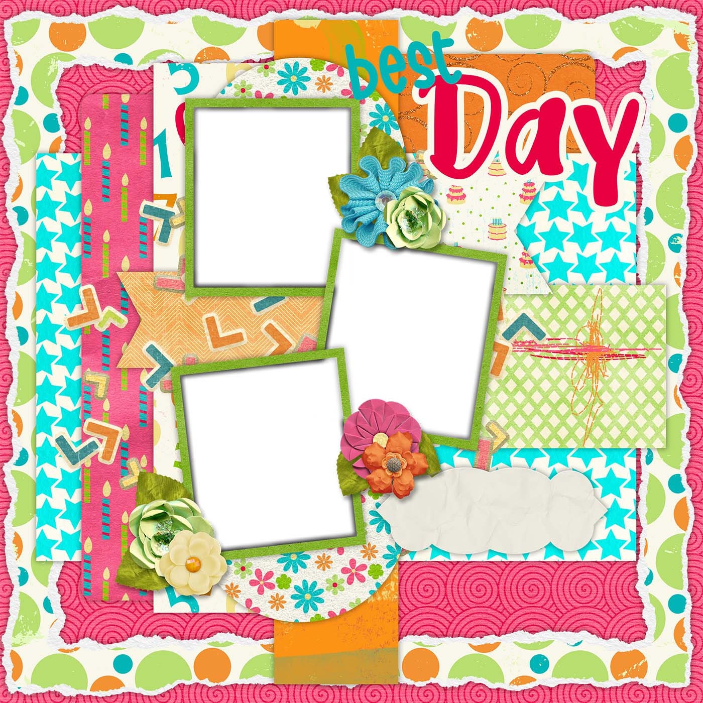 Time to Celebrate Quick Pages-12x12 PNG Pages, Digital Scrapbooking - Etsy