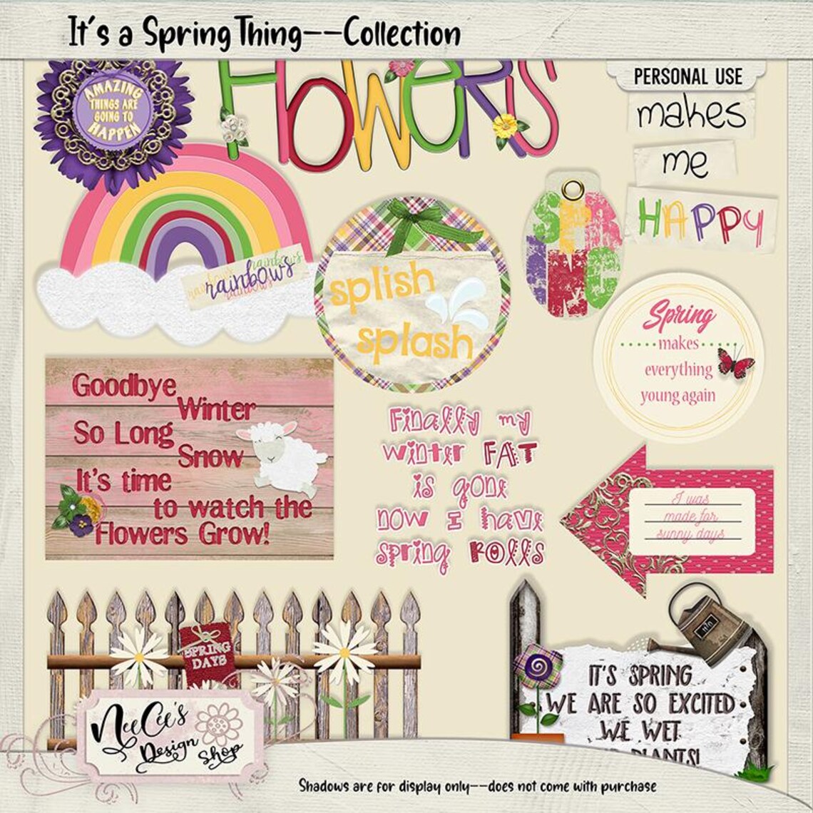 It's a Spring Thing Digital Scrapbooking Bundle - Etsy