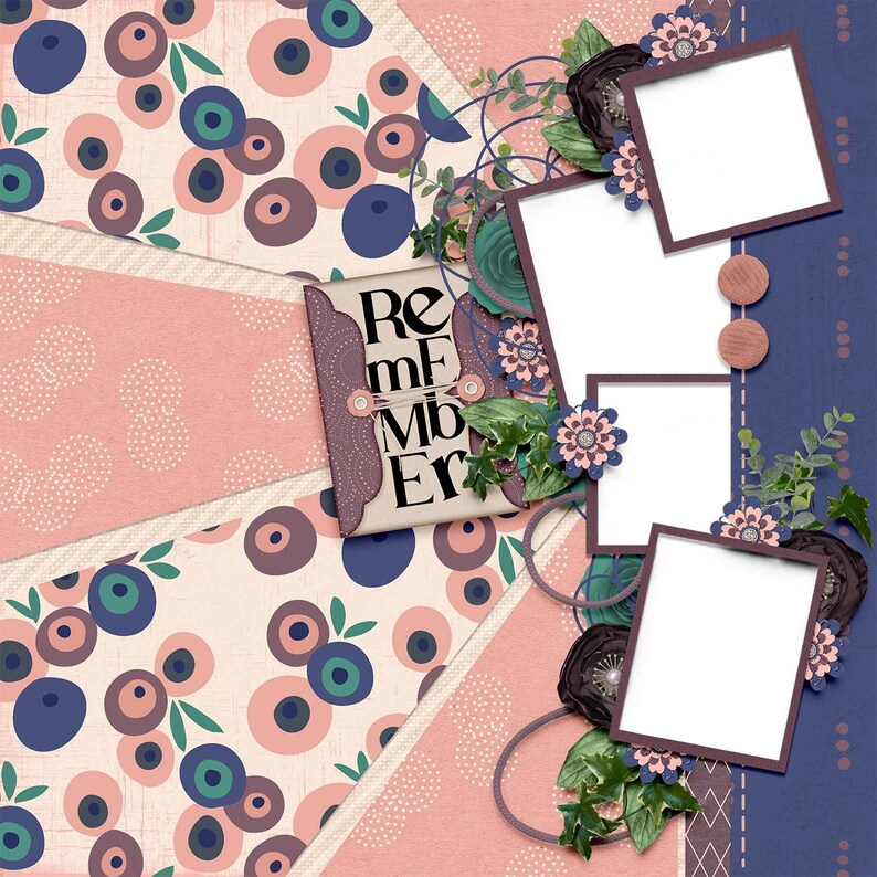 Remember When Quick Pages-12x12 PNG Papers, Digital Scrapbooking - Etsy