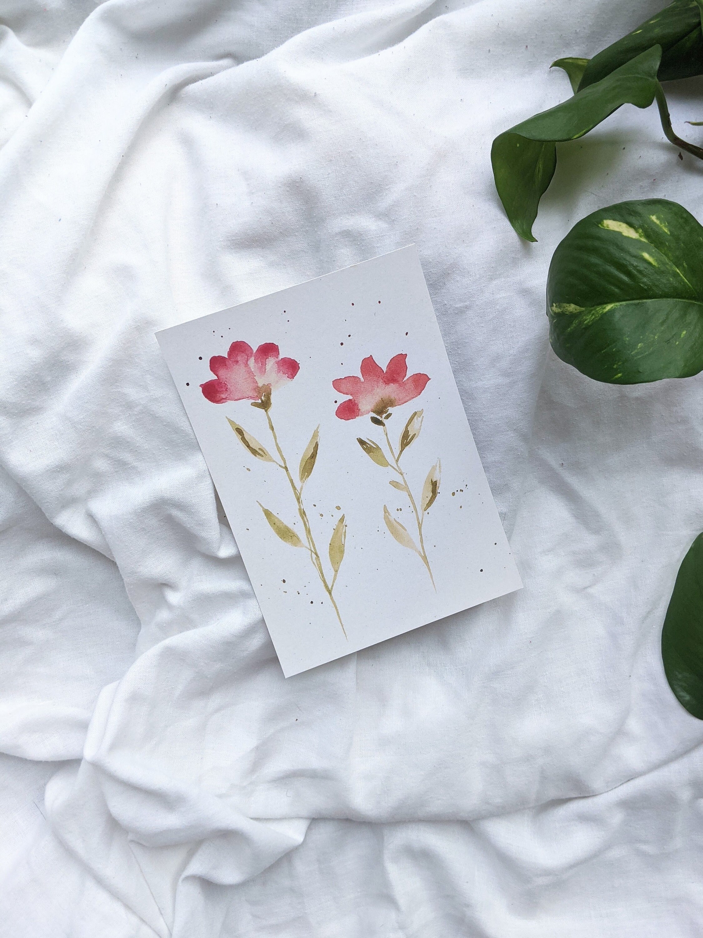 Pink Floral Postcards Set of Six A6 Recycled Paper Cards - Etsy