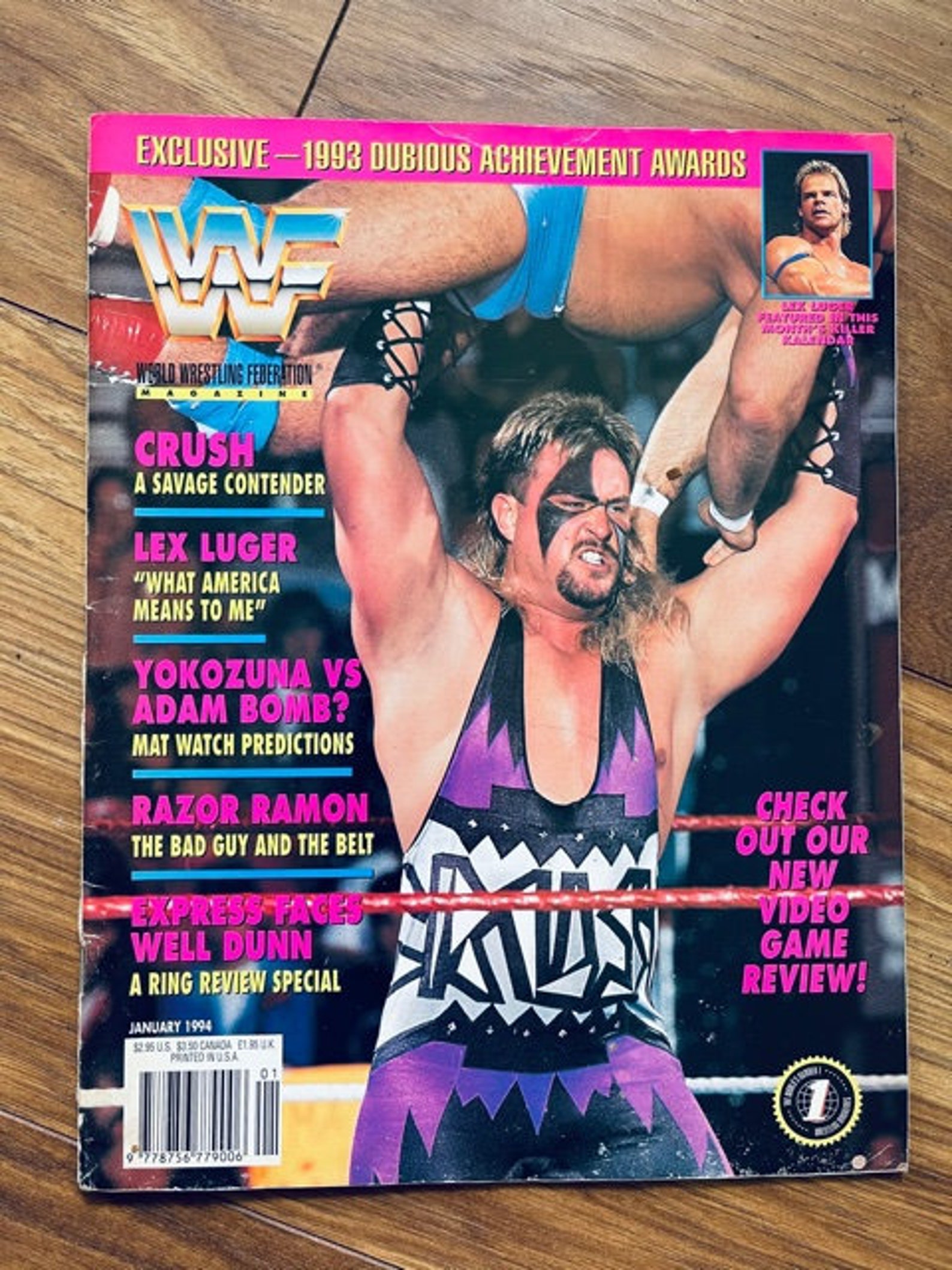 WWF Magazine January 1994 Crush - Etsy